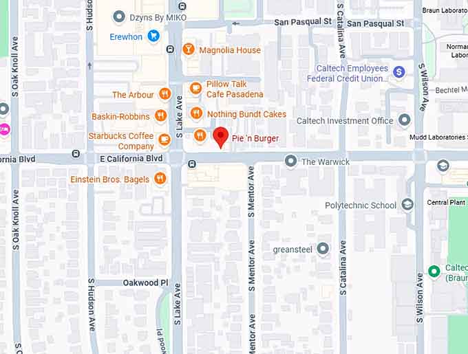 16. pie 'n burger map