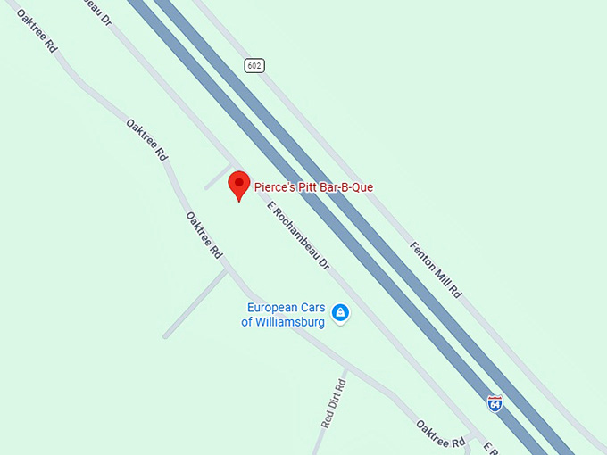 16. pierce&rsquo;s pitt bar b que map