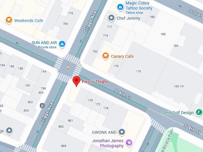 16. pies 'n' thighs's map