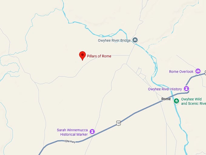 16. pillars of rome map