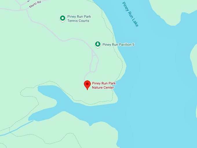 16. piney run park nature center map