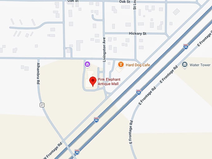 16. pink elephant antique mall map