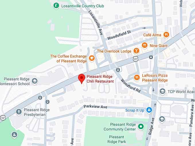 16. pleasant ridge chili restaurant map