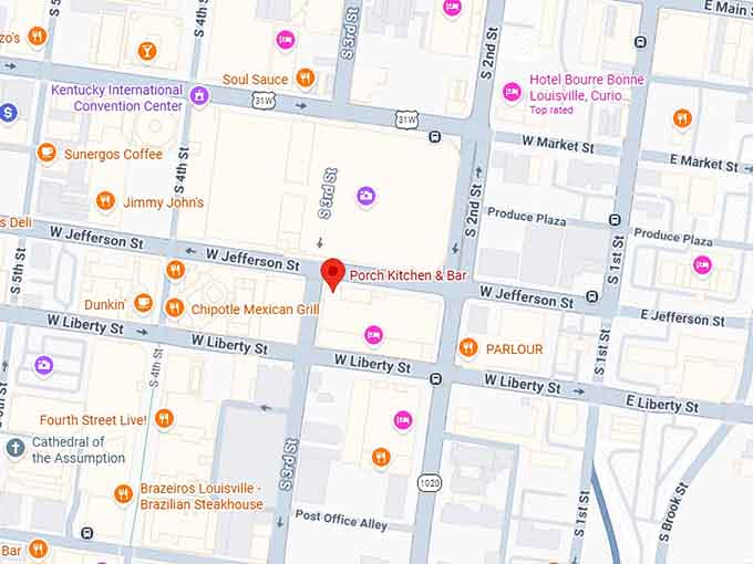 16. porch kitchen & bar map
