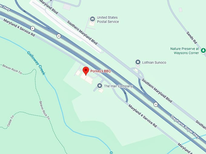 16. porkey's bbq map