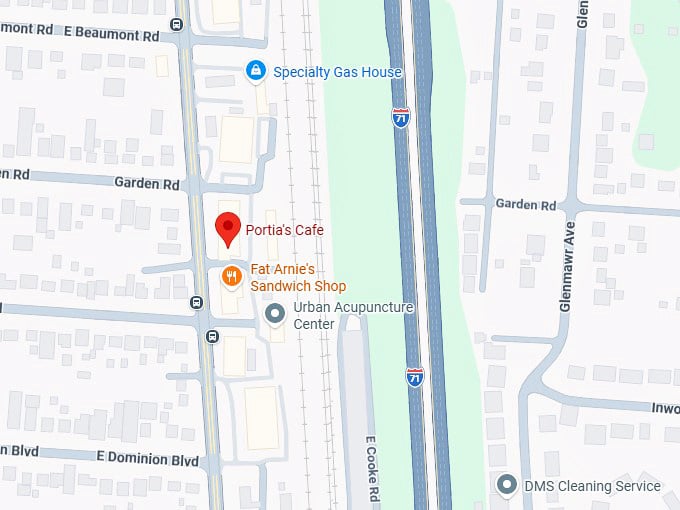 16. portia's cafe map