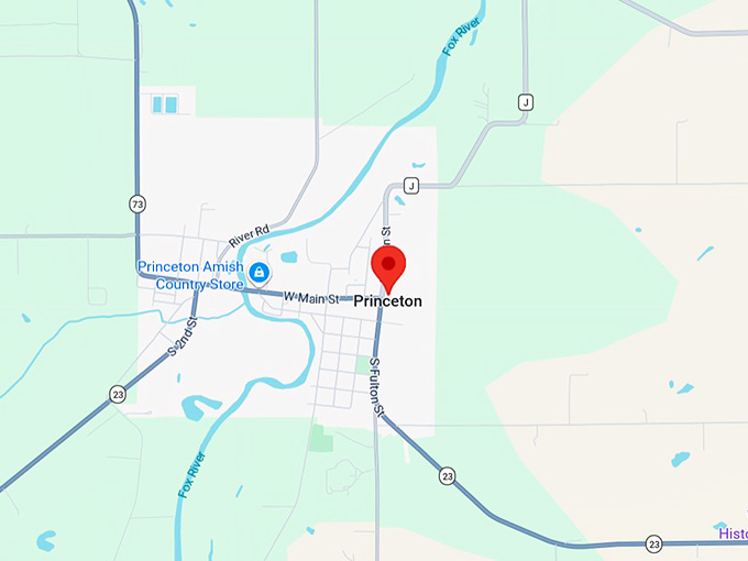 16. princeton wi map