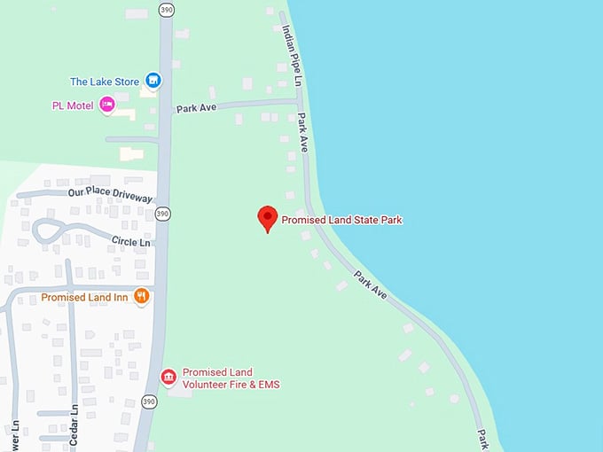 16. promised land state park map