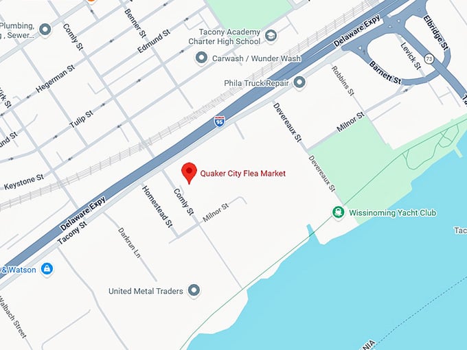 16. quaker city flea market map