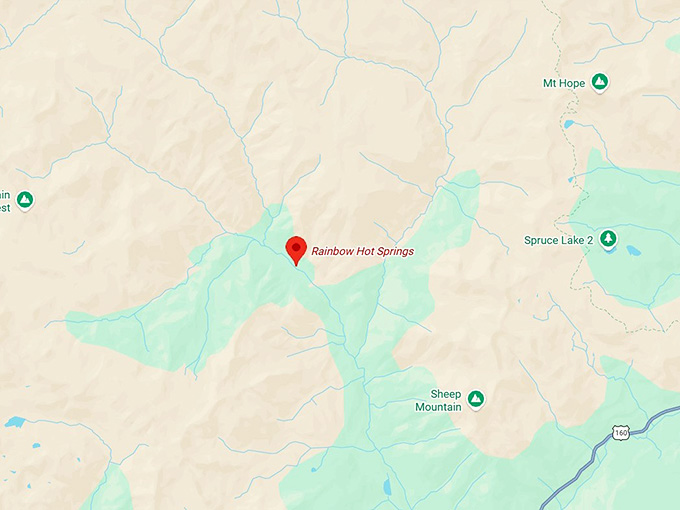 16. rainbow hot springs map