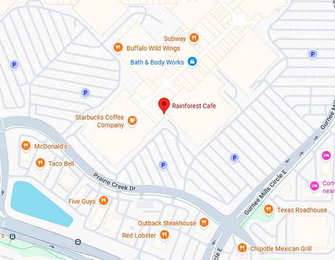 16. rainforest cafe map