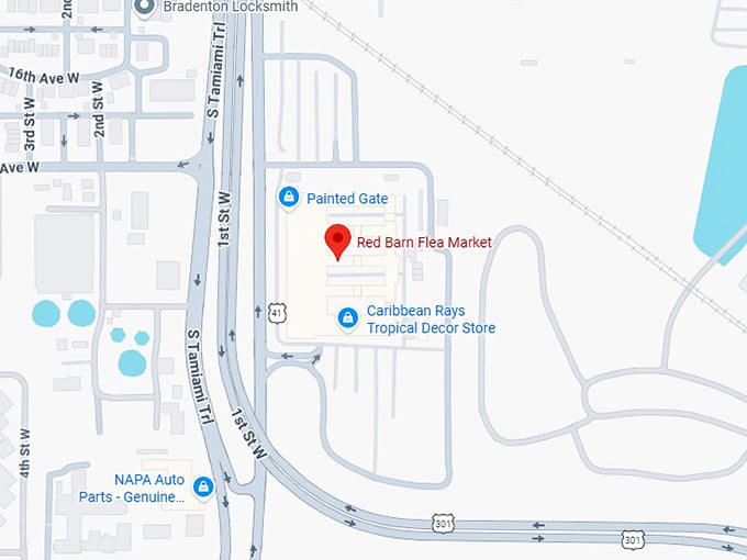 16. red barn flea market map