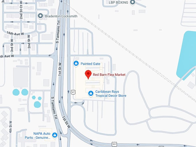 16. red barn flea market map