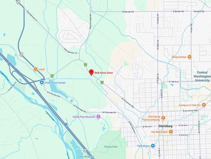 16. red horse diner map