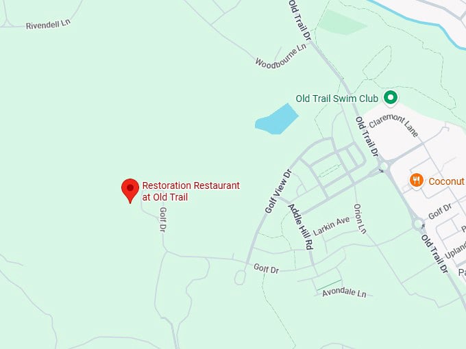 16. restoration restaurant at old trail map