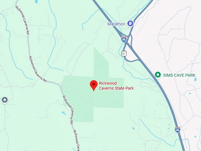 16. rickwood caverns state park map