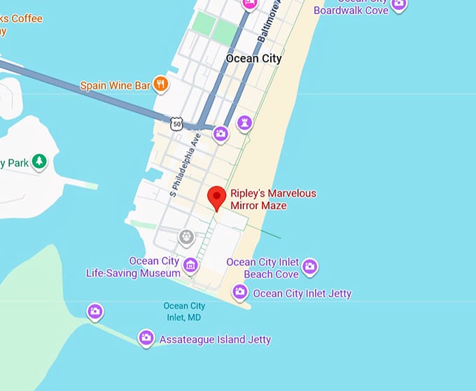 16. ripley's marvelous mirror maze map