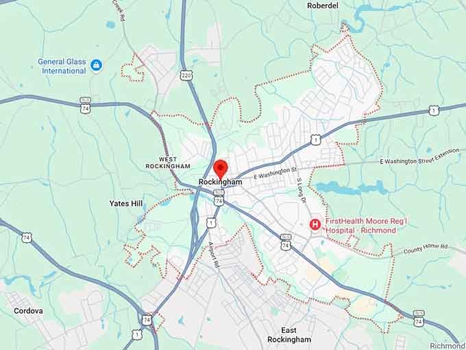 16. rockingham, nc map
