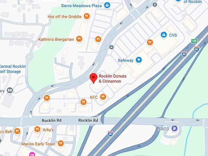 16. rocklin donuts and cinnamon map