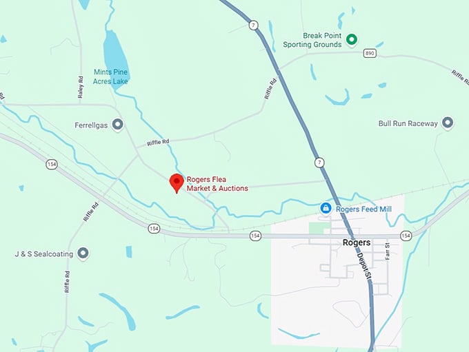 16. rogers flea market & auctions map