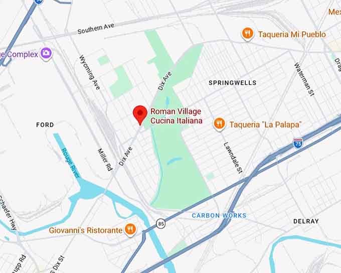 16. roman village cucina italiana map