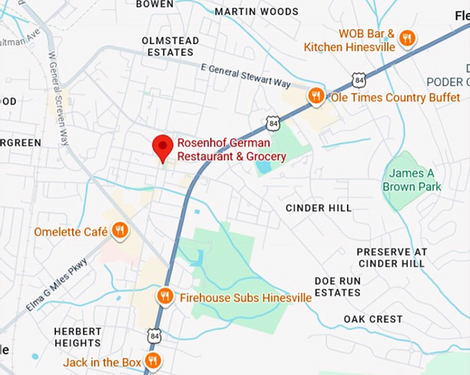 16. rosenhof german restaurant & grocery map
