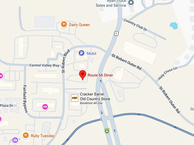 16. route 66 diner map