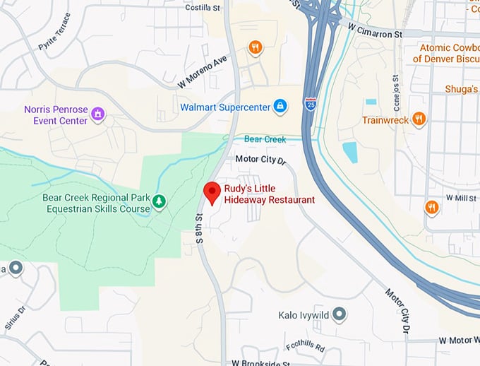 16. rudy's little hideaway restaurant map