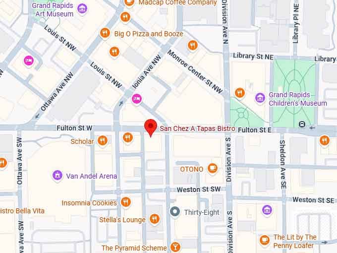 16. san chez a tapas bistro map