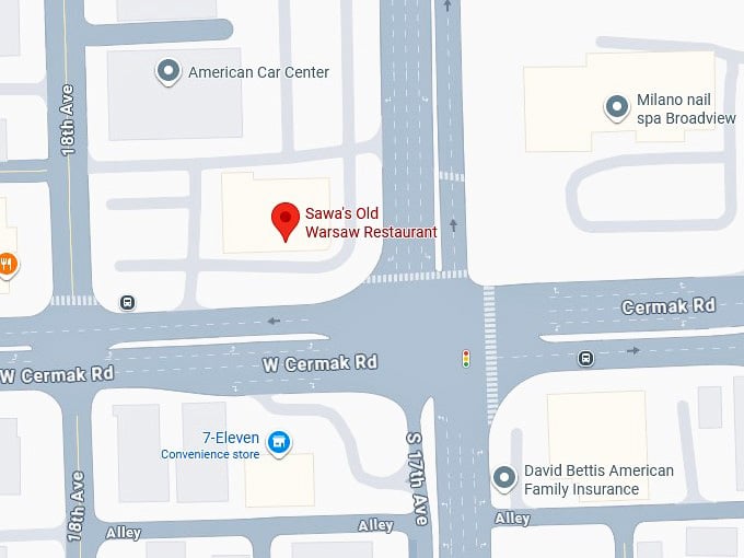 16. sawa's old warsaw restaurant's map