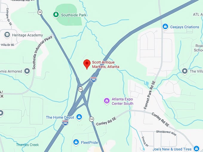 16. scott antique markets, atlanta map