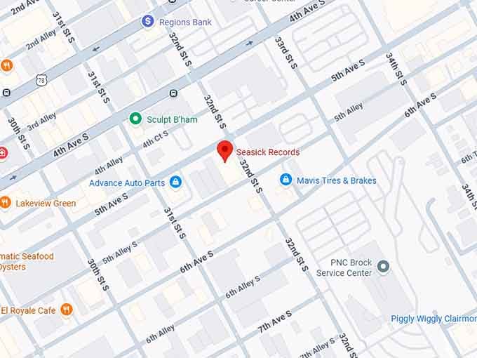 16. seasick records map