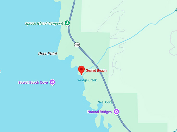 16. secret beach map