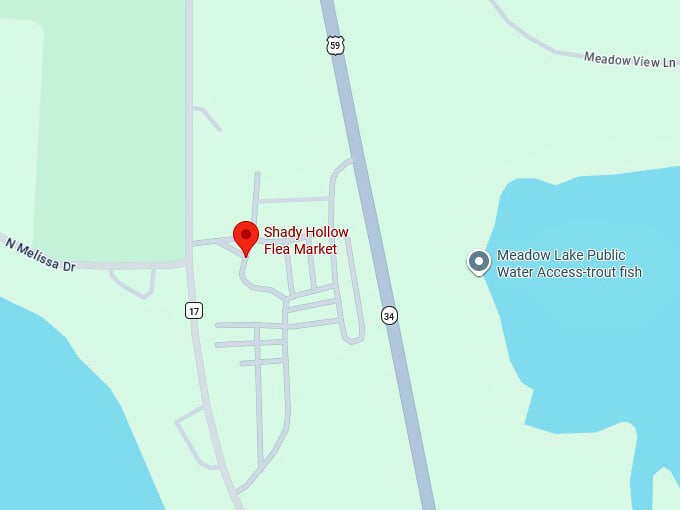 16. shady hollow flea market map