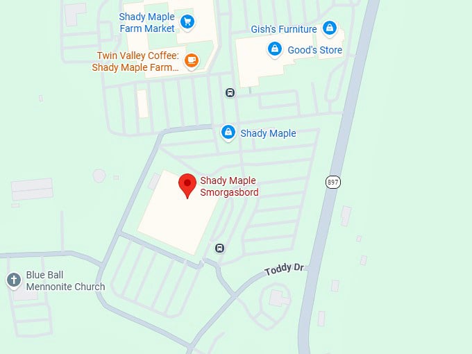 16. shady maple smorgasbord map