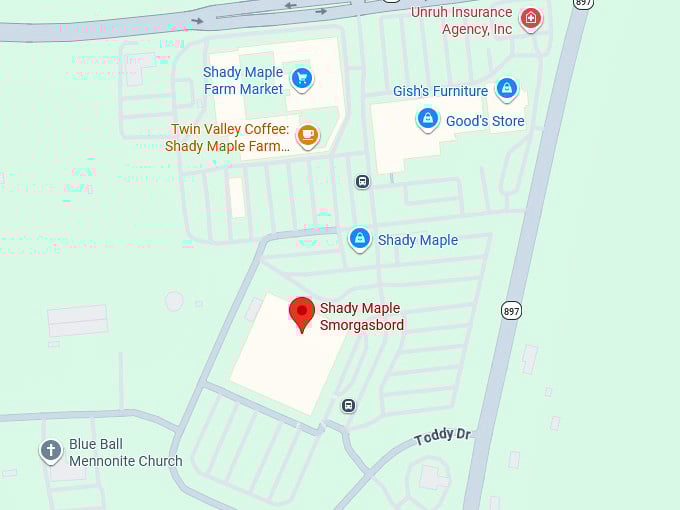 16. shady maple smorgasbord's map