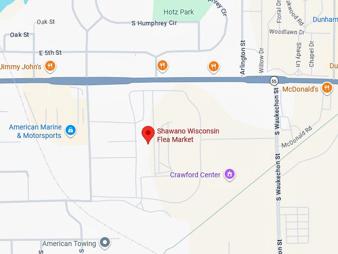16. shawano wisconsin flea market map