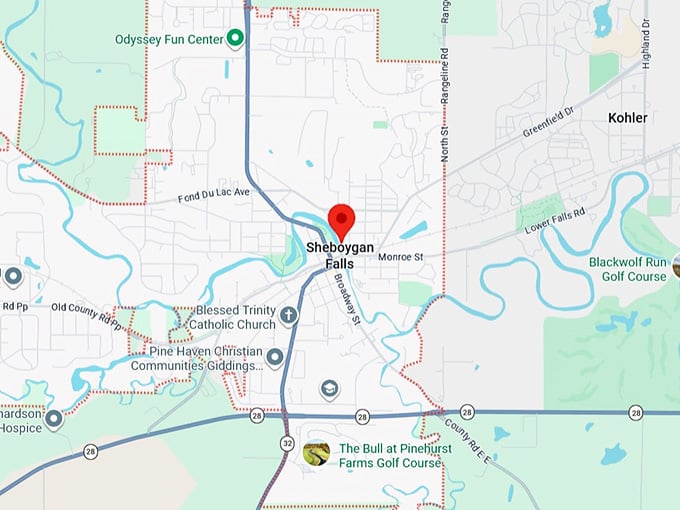 16. sheboygan falls, wi map