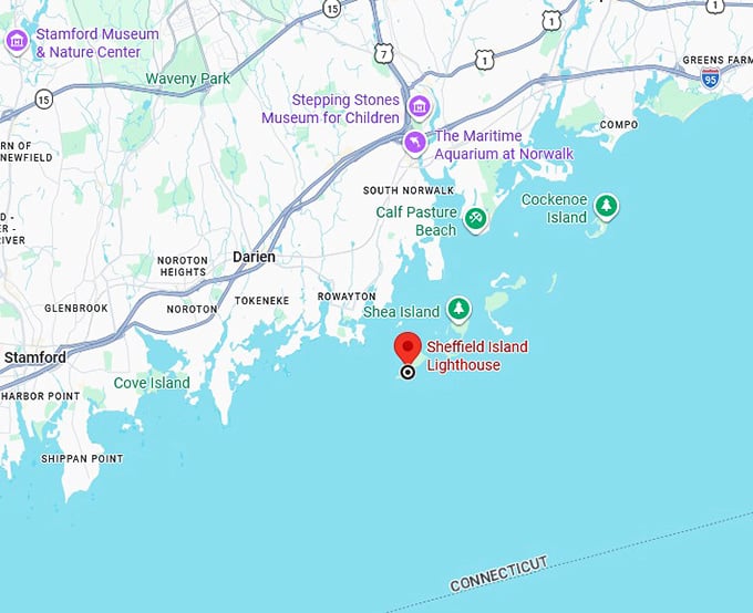 16. sheffield island lighthouse map