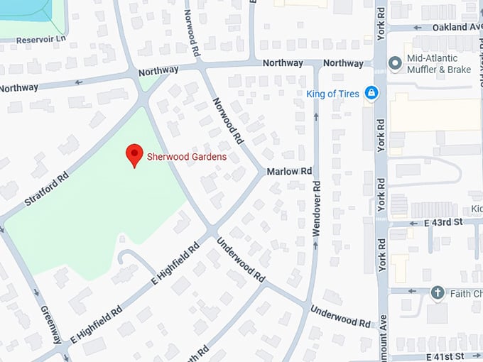 16. sherwood gardens map