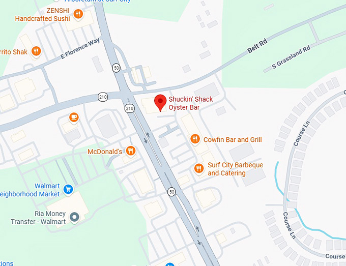 16. shuckin' shack oyster bar map