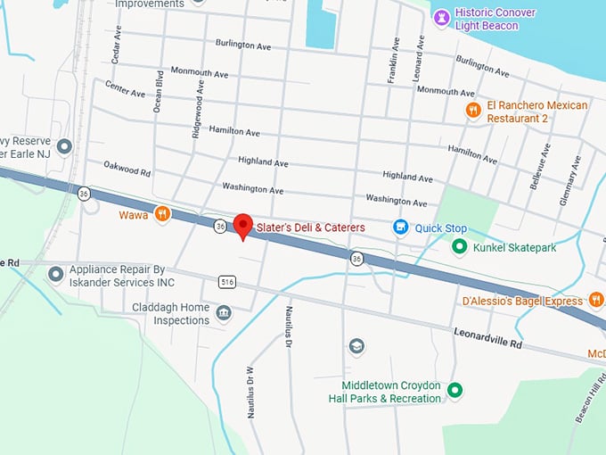 slater&rsquo;s deli map