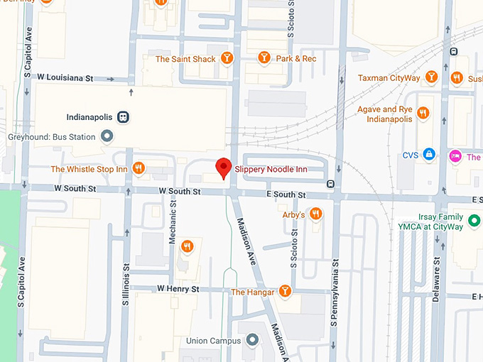 16. slippery noodle inn map