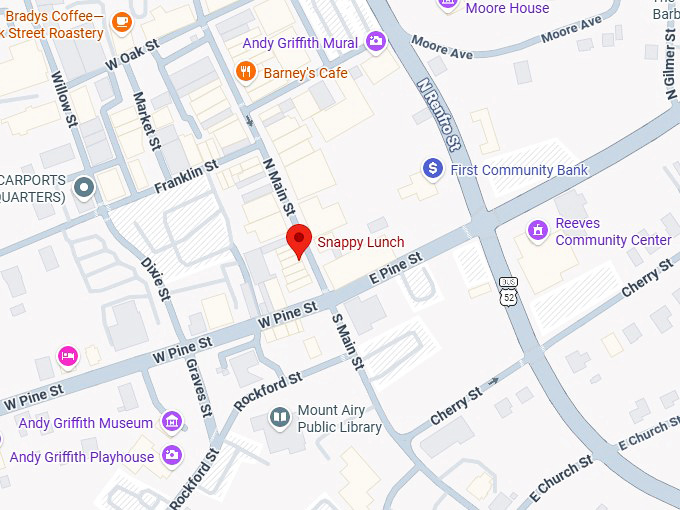 16. snappy lunch map