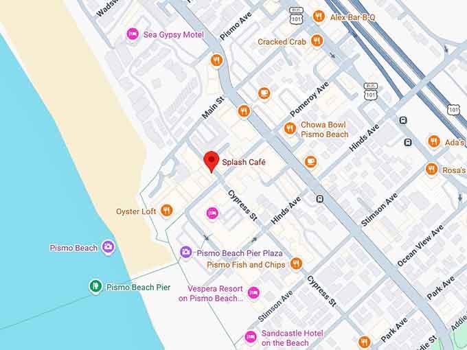 16. splash café map