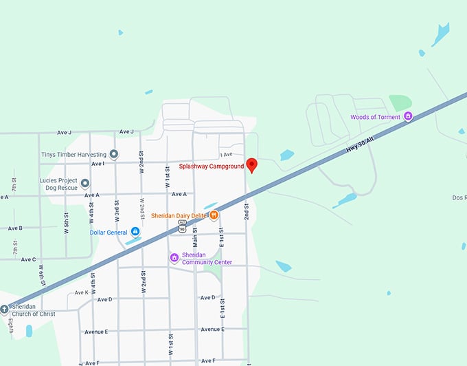 16. splashway campground map