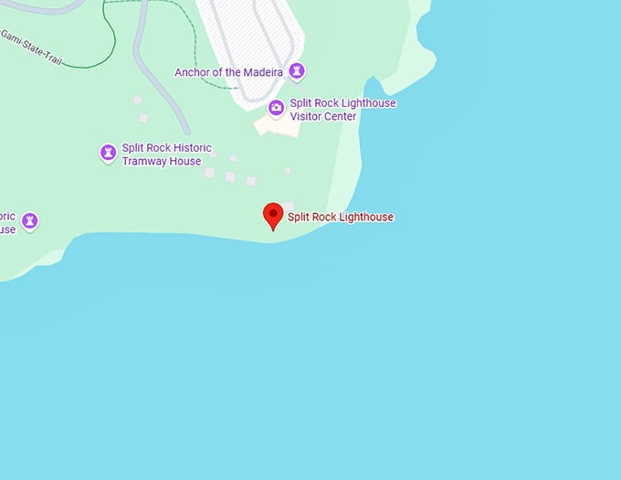 16. split rock lighthouse map
