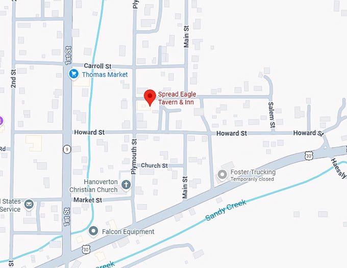16. spread eagle tavern & inn map