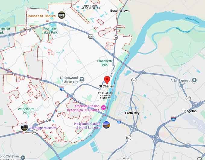 16. st. charles, mo map