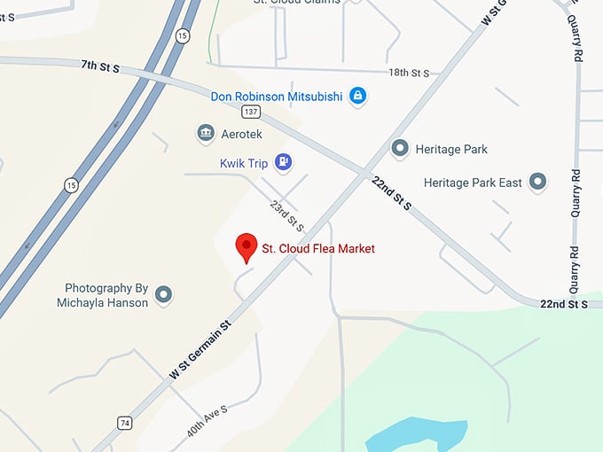 16. st. cloud flea market map